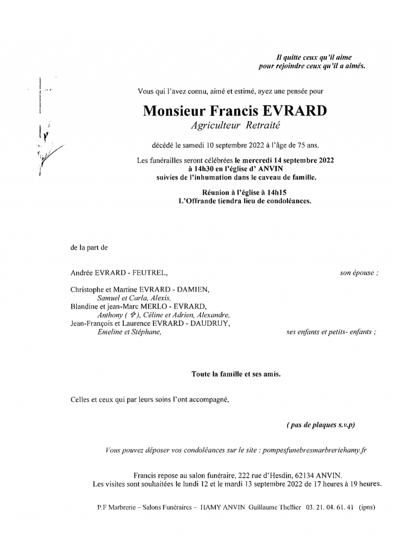 Monsieur Francis EVRARD – pompesfunebresmarbreriehamy