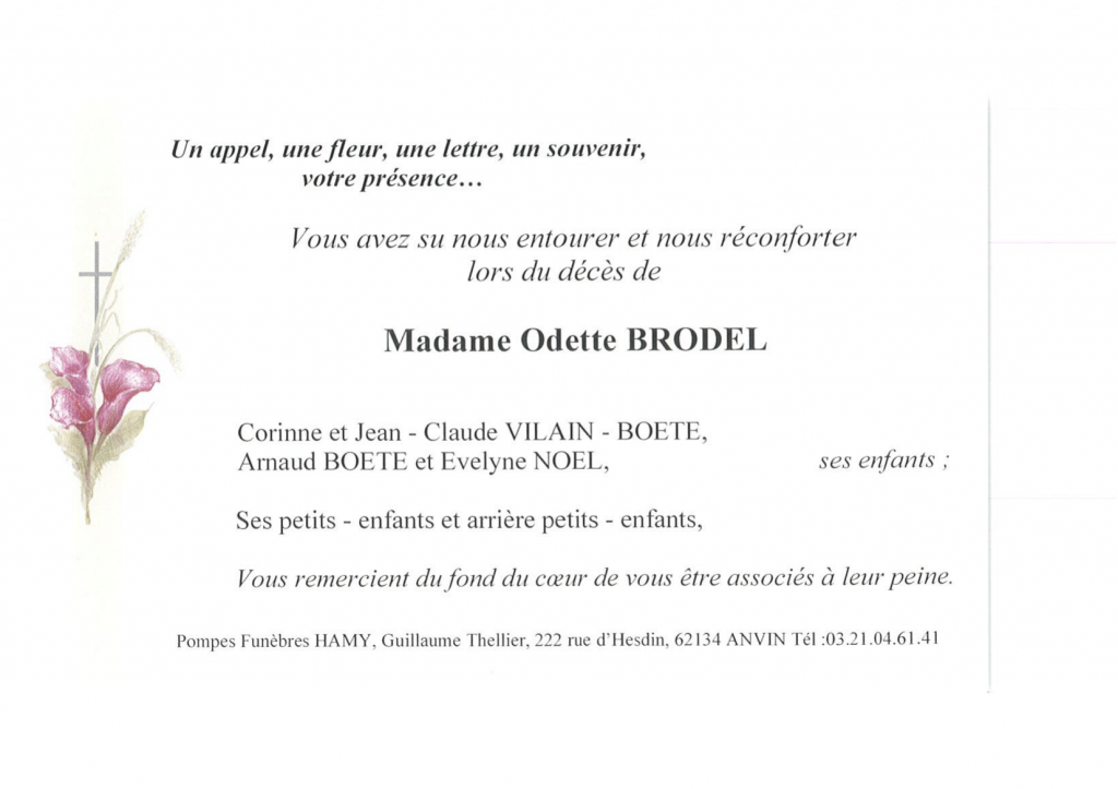 Madame Odette BRODEL – pompesfunebresmarbreriehamy